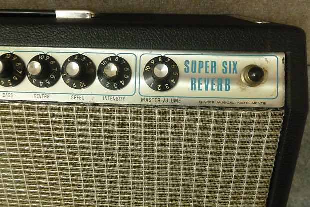 Fender Super Six Reverb in a New Head Only Cabinet Retubed | Reverb