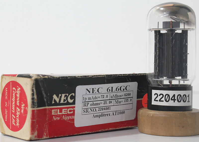 6L6GC NEC Black Base Black Plate Made in Japan Amplitrex | Reverb