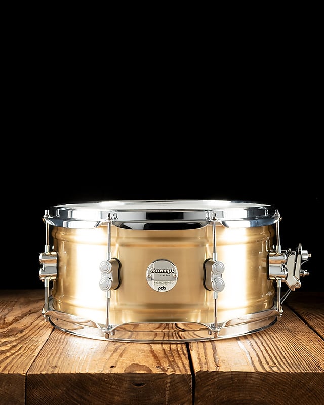 PDP 6.5"x14" Concept Series Brushed Brass Snare Drum - Free | Reverb