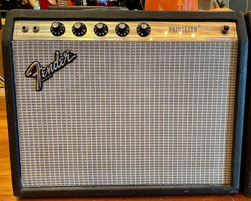 FENDER PRINCETON AMP W COVER, SILVERFACE, 1978-79 | Reverb