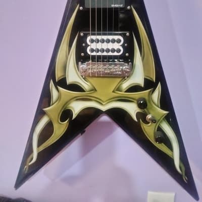 B.C. Rich Kerry King Metal Master Flying V 2001 - Tribal Gold | Reverb