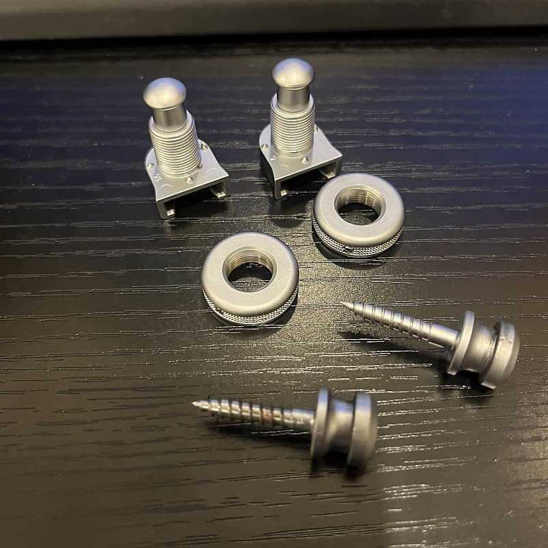 Schaller Strap Locks - Satin Chrome | Reverb