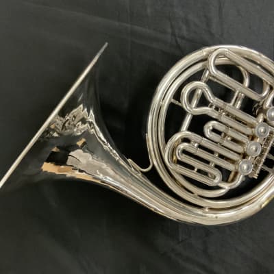 Kanstul 285 Marching French Horn 🔥 Mellophone 🔥Silver 🔥Plays | Reverb