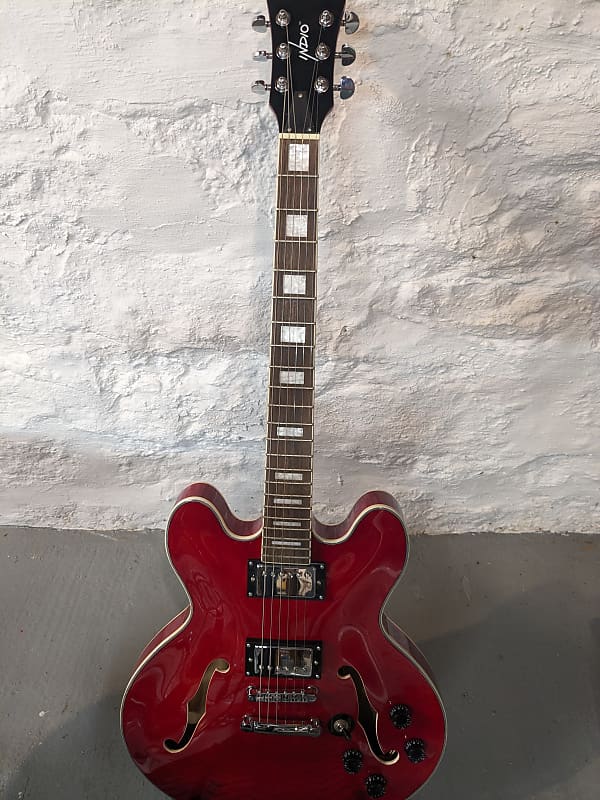 Indio Boardwalk 335 style semi hollow - Red | Reverb