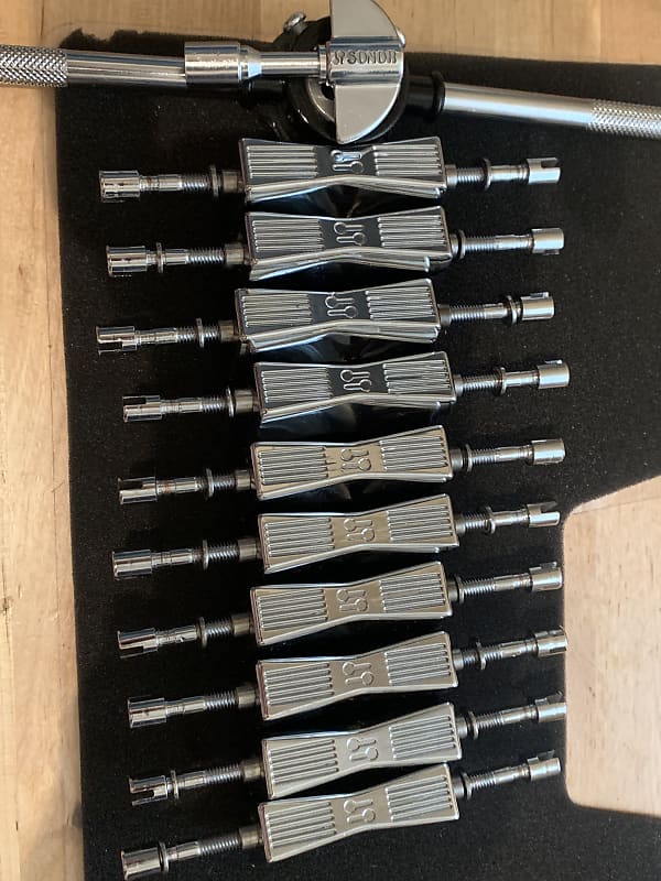 SONOR Snare Drum Double Sided Lugs & Tension Rods Chrome | Reverb