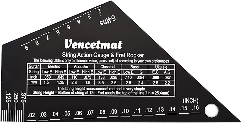 Guitar String Action Gauge, String Height Ruler, Guitar Fret | Reverb