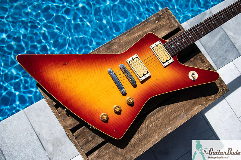 1978 Greco EX800HR - Explorer Style - Flame Top Sunburst - | Reverb