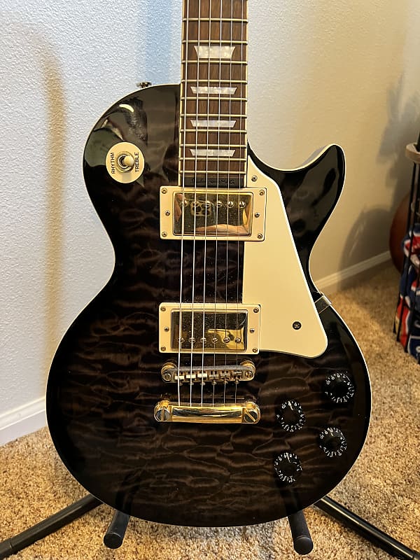 Epiphone Les Paul Ultra 2006 - Midnight Ebony Quilt Top with | Reverb