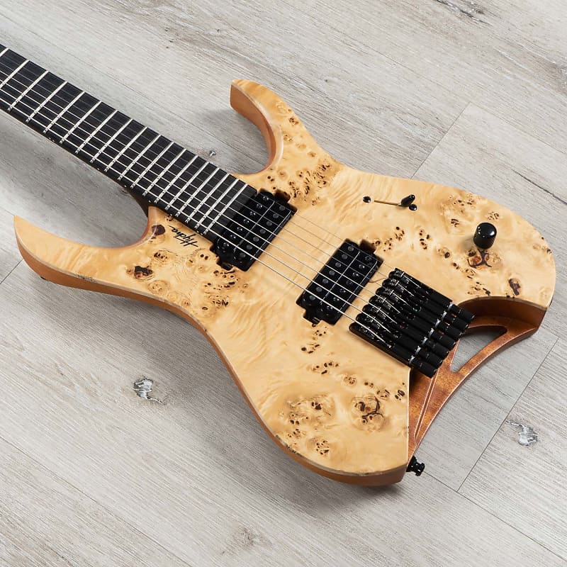 Mayones Hydra Elite 7 7-String Headless Guitar, Ebony | Reverb