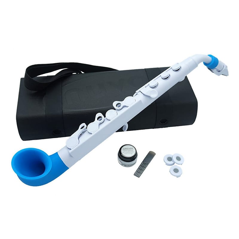 Nuvo jSax Plastic Children's Saxophone (White/Blue) | Reverb