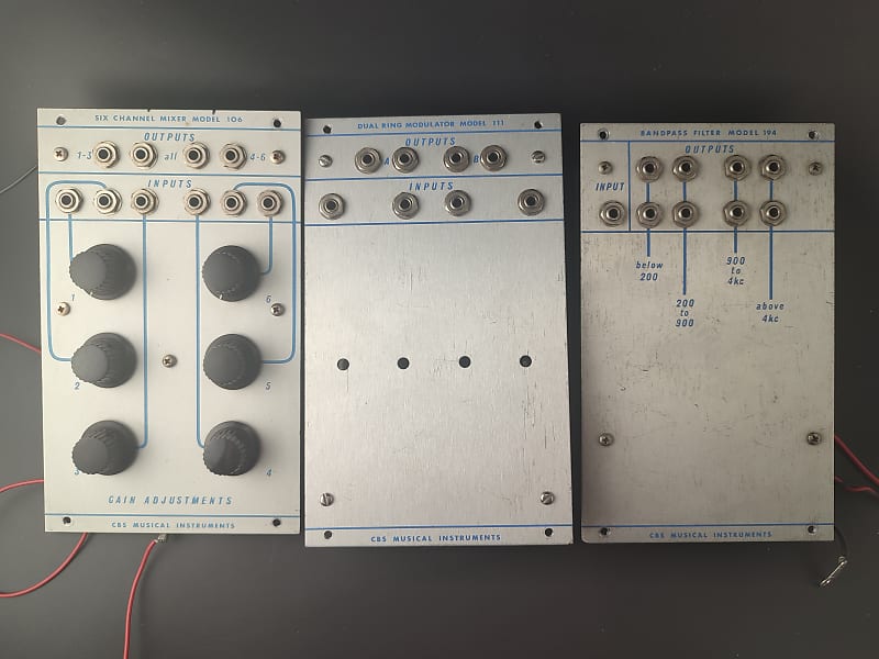 Original CBS Buchla 100 Modules Ring Modulator, Mixer, Filter | Reverb