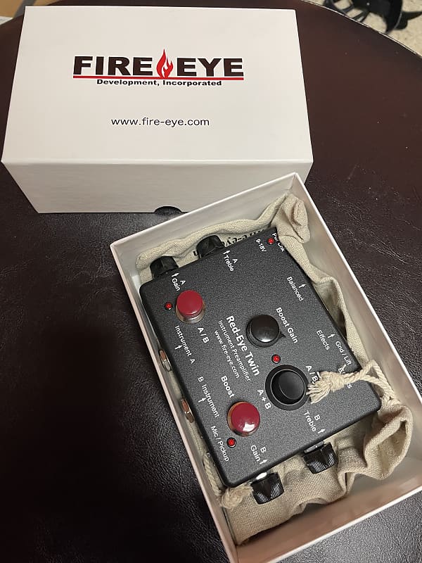 Fire-Eye Red-Eye Twin 2 Channel Instrument Preamp Pedal | Reverb