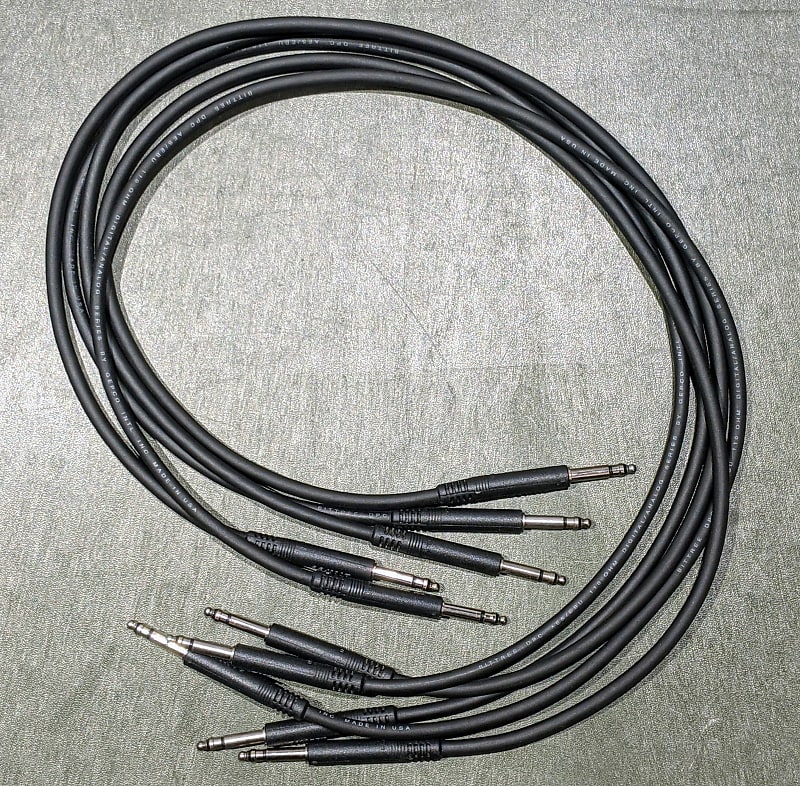 2' Bantam TT Patch Cables - Gepco AES/Analog black - set of 5 | Reverb