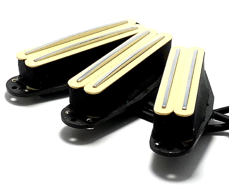 Dragonfire Duo Rails SSS Set Strat Sized Humbucker Pickups | Reverb