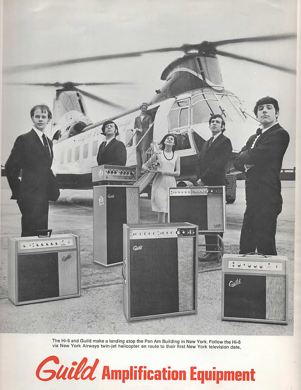 Guild- Amplification Equipment Catalog, 60's, features band | Reverb