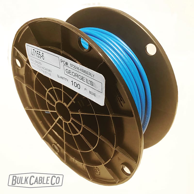 GEORGE L's .155 Cable - BLUE - Sold in 18 FT Lengths - Bulk | Reverb