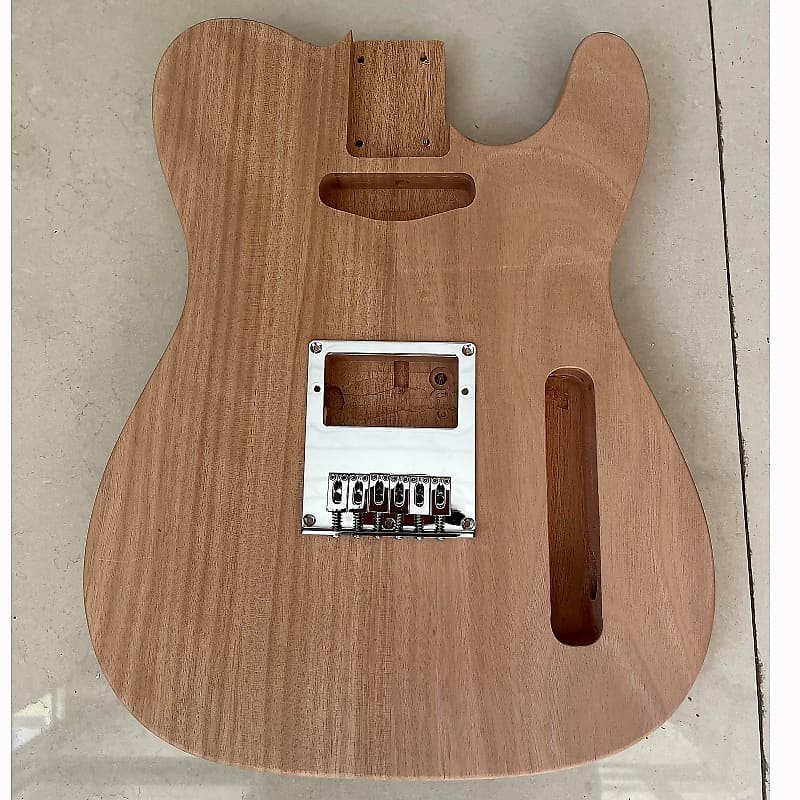 Mahogany Wood Tele Style Guitar Unfinished Body DIY | Reverb UK