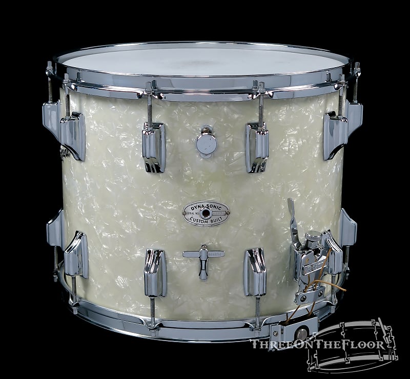 1967 Rogers Parade Dynasonic Marching Snare Drum White Marine | Reverb