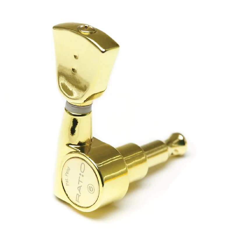 Graph Tech Ratio 3x3 2-Pin Tuners, Vintage Buttons, GOLD, | Reverb