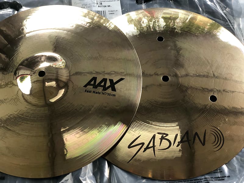 Sabian 14" AAX Fast Hi-Hats Brilliant Finish | Reverb