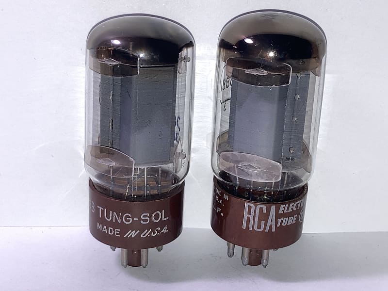 1959/1960 Tung-Sol 5881 6L6WGB Tubes, Closely Matched Pair, | Reverb
