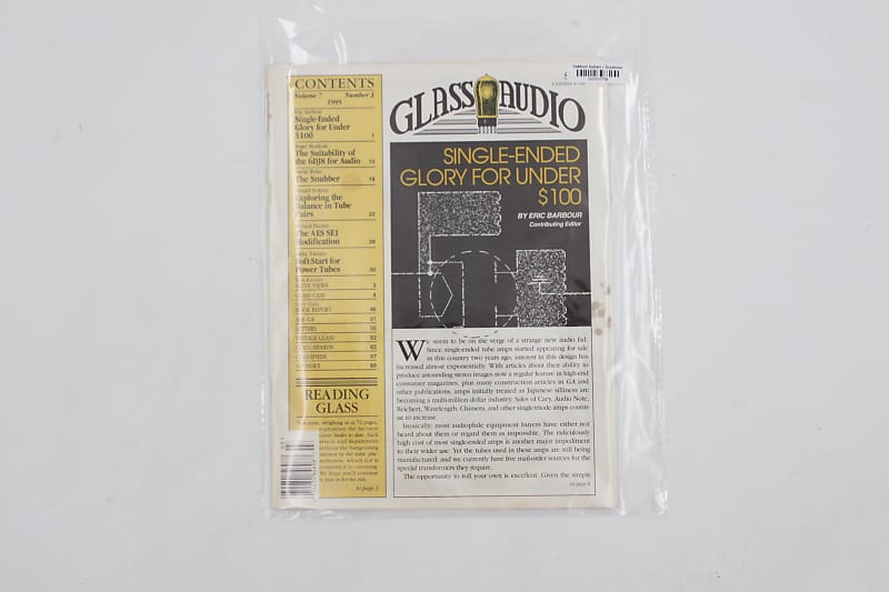 Glass Audio Vintage Magazine "Reconstruction Old Amps" Vol 7 | Reverb
