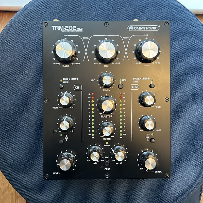Omnitronic TRM-202 MK3 2 channel rotary mixer - Black | Reverb
