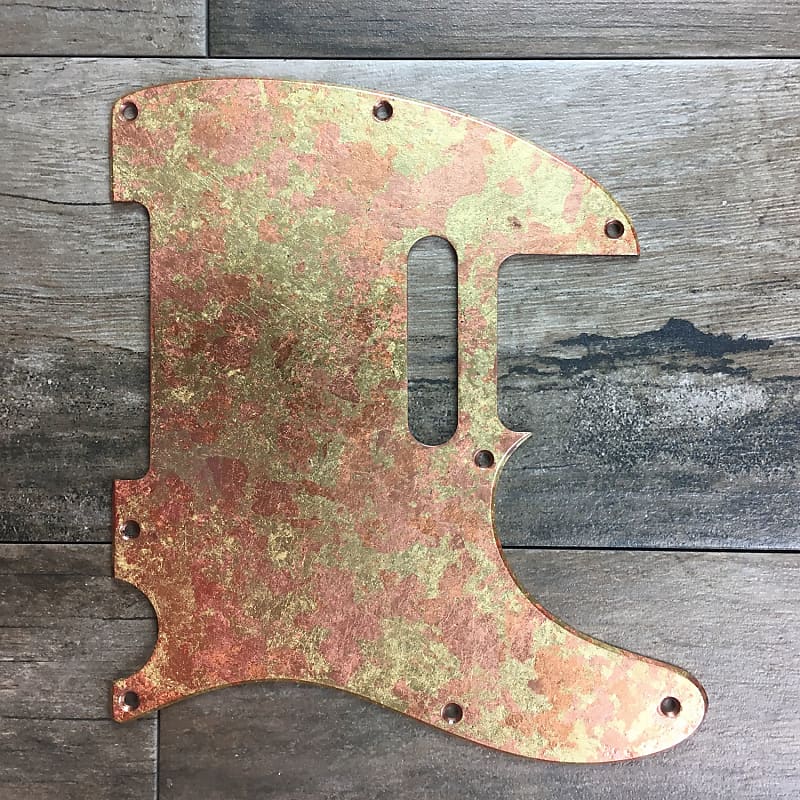 Franchin Guitars PICKGUARD Mars GOLD COPPER LEAF texture | Reverb UK