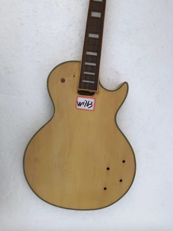 Unfinished Les Paul LP Style Guitar Body with Maple Neck and | Reverb