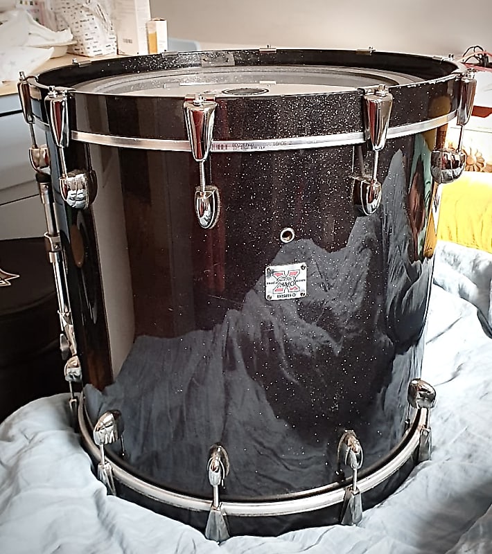 Yamaha Oak Custom X - Black sparkle 22x20 | Reverb UK