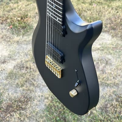 Kiesel SCB7 2019 Satin Matte Black & Gold 7-String (Comes | Reverb
