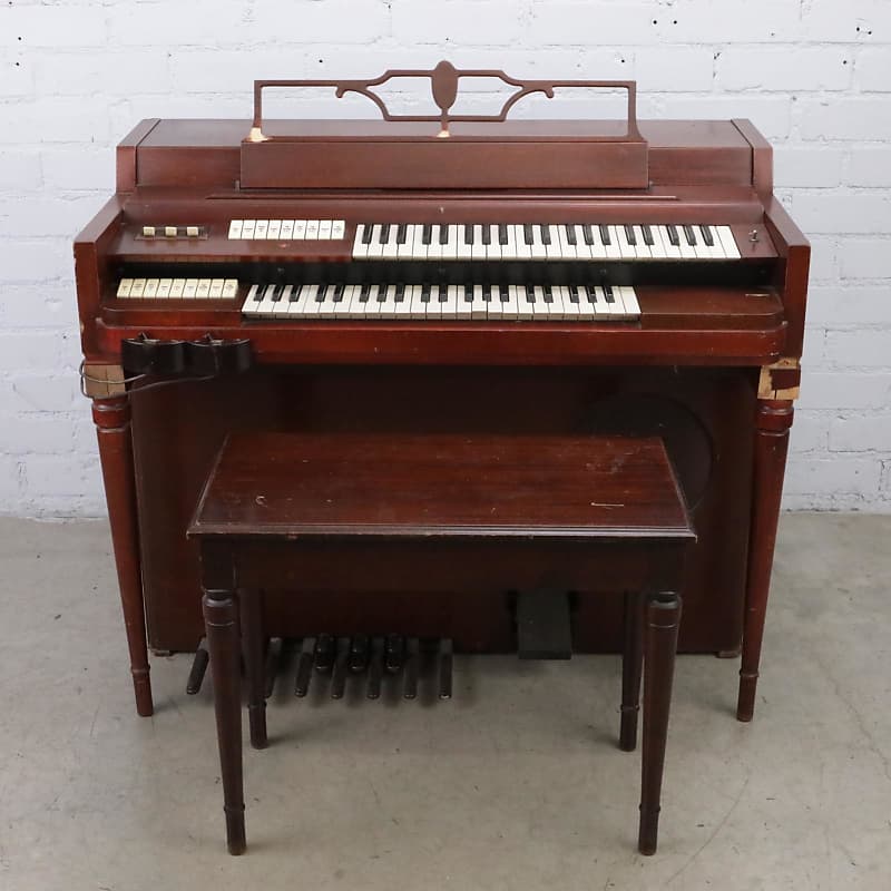Wurlitzer Spinette Model 4410 Organ w/ Bench Owned By Dennis | Reverb