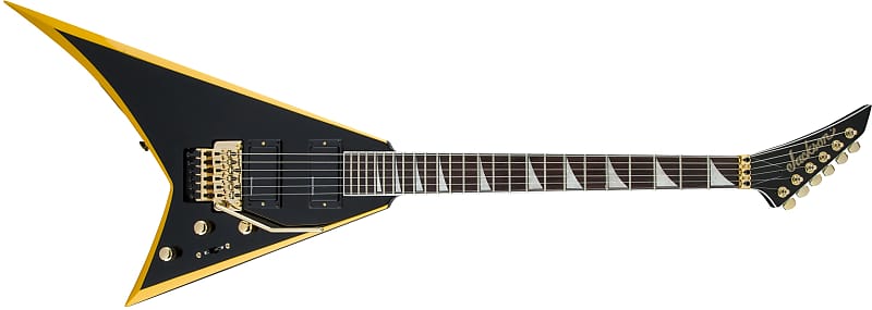 Jackson X Series Rhoads RRX24 Black with Yellow Bevels | Reverb