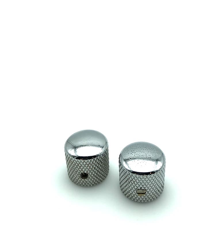 Telecaster Style Knurled Domed Knobs Chrome | Reverb