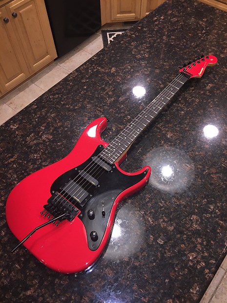 Fernandez FST 55 The Function Super Strat RARE 80's Red Brad | Reverb