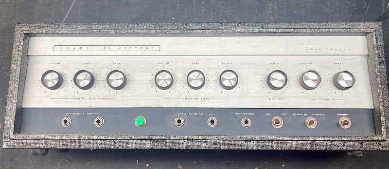 Silvertone 1484 Twin Twelve Guitar Amplifier Head 60s | Reverb