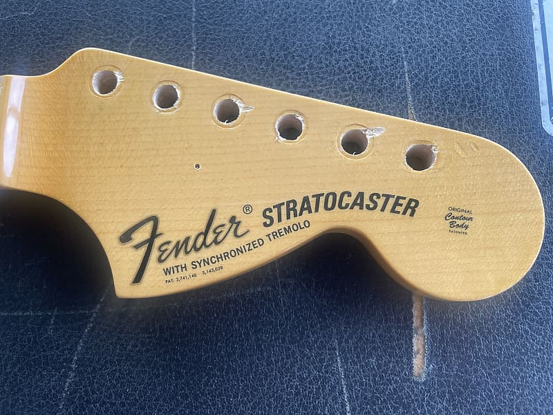 Musikraft Fender Stratocaster Neck late 60s style maple cap | Reverb