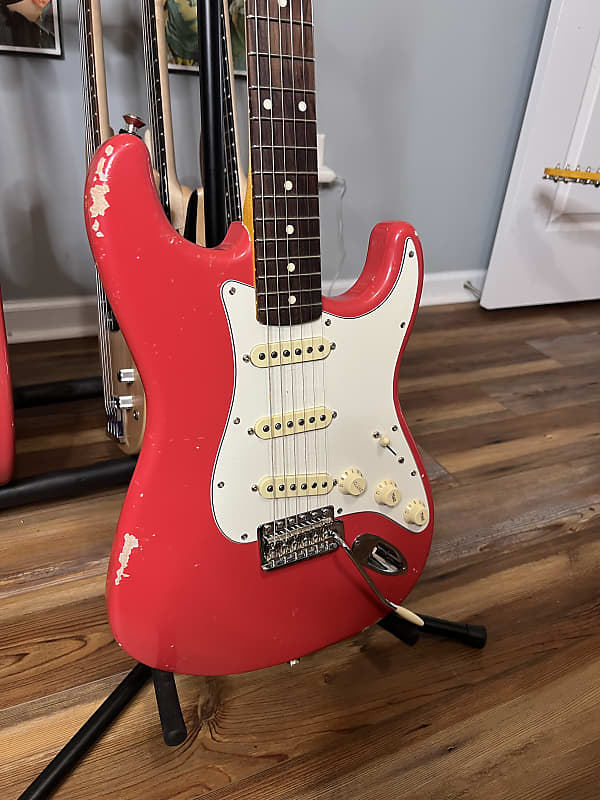 MJT Allparts Partscaster Stratocaster - Fiesta Red | Reverb