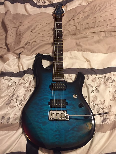 Music Man Sterling JP100 Turquoise Quilt Maple | Reverb