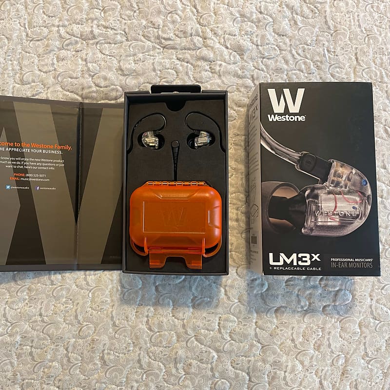 Westone UM3X In Ear Monitors Headphones 3 Driver Black | Reverb