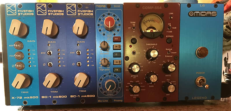 Midas L6 6-Space 500 Series Rack 2018 Blue/Black | Reverb