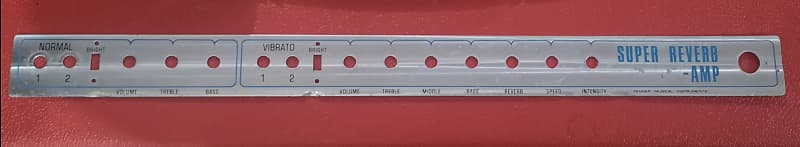 Fender original 1969 silverface Super Reverb faceplate | Reverb