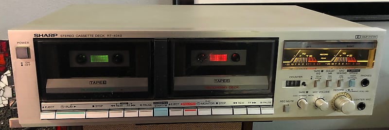 Sharp RT-4040 Dual High Speed Dubbing Cassette Deck | Reverb