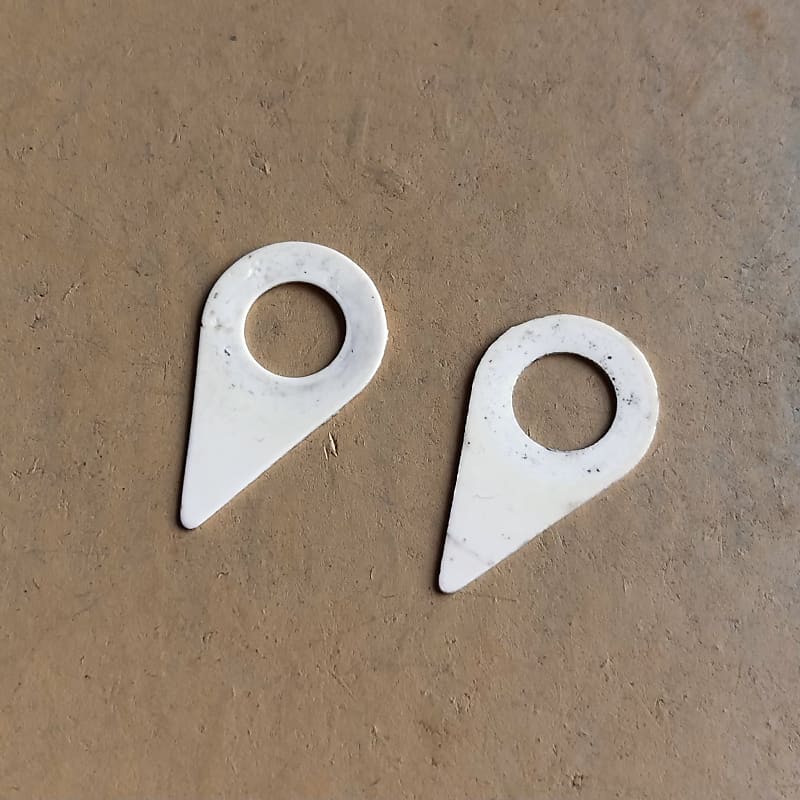 (2) 1960s Japan Fujigen Knob Pointers White Plastic | Reverb