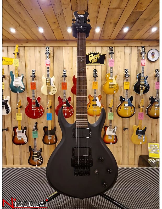 SCHECTER DEVIL 6 FR SBK Satin Black | Reverb