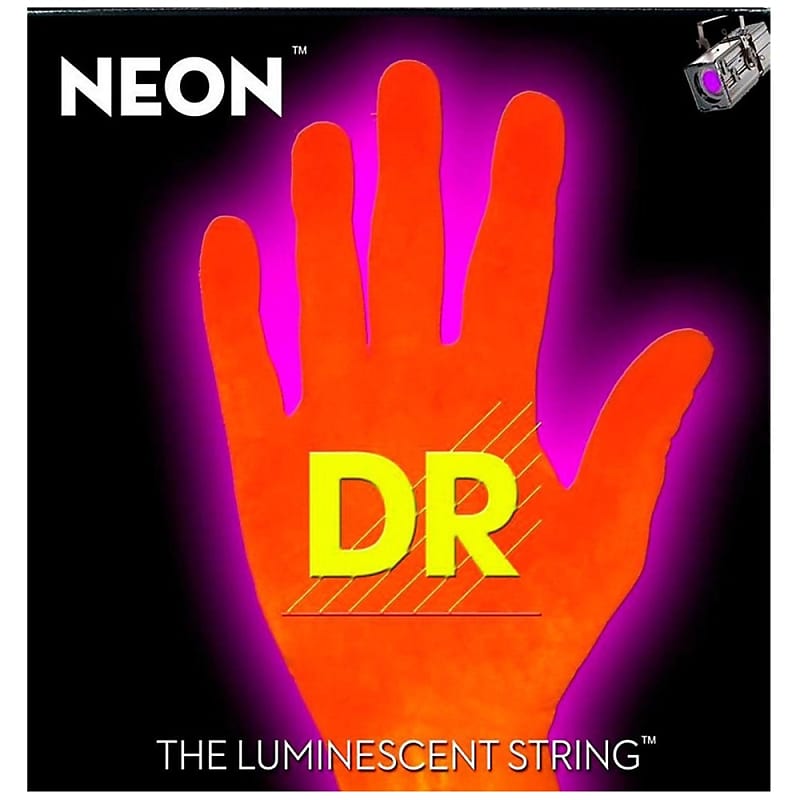 DR Strings Hi-Def Neon Orange Colored Electric Guitar | Reverb