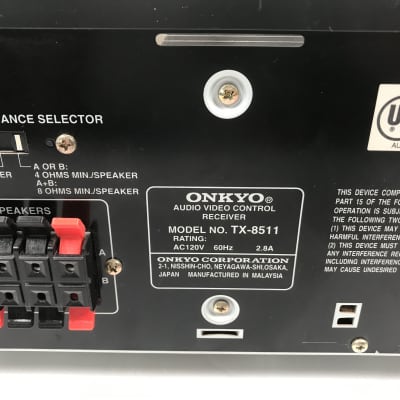 Onkyo TX-8511 Audio Video Stereo Receiver Amplifier | Reverb