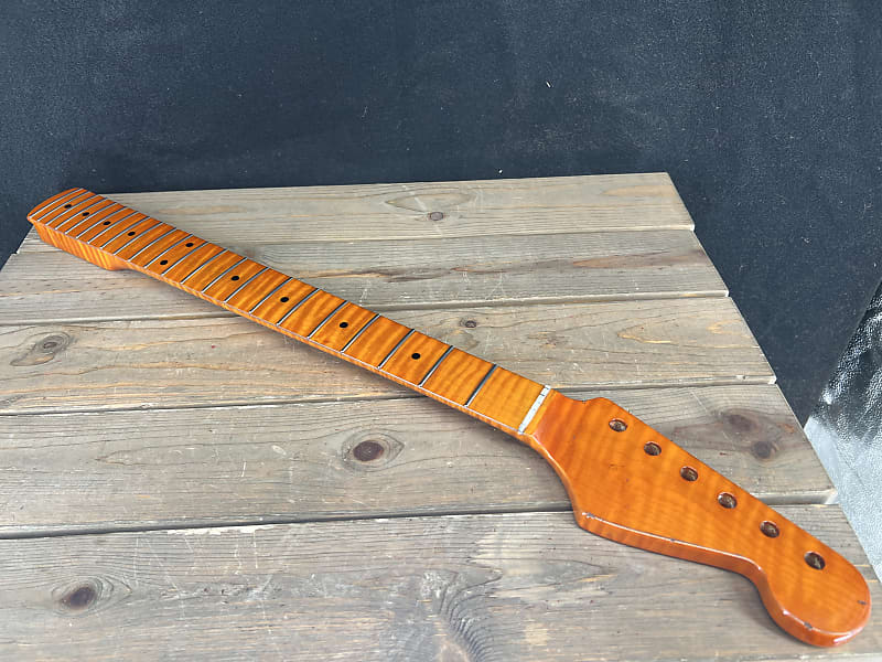 Real Life Relics Roasted Flame Maple Strat® Stratocaster Neck | Reverb