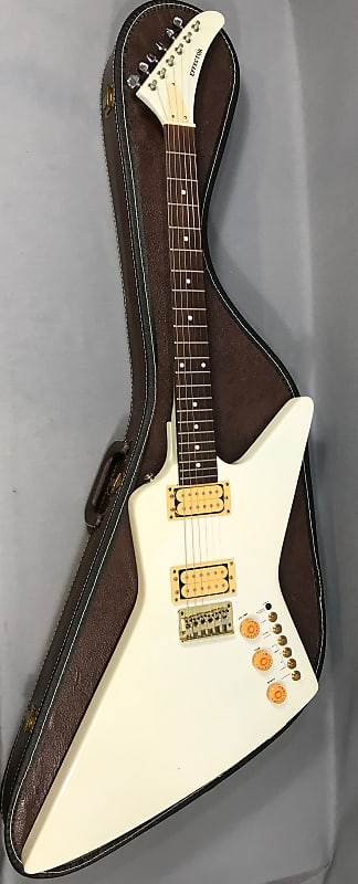 '80's Vintage Cort Effector Guitar White w/Original Case | Reverb