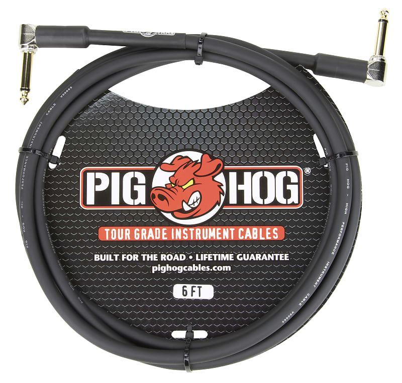 Pig Hog PH6RR Instrument "Fat Cable" 180cm/6ft - | Reverb